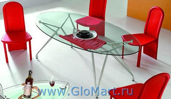 Стол овальный обеденный из стекла MT-2076(1645) - купить в Москве ...